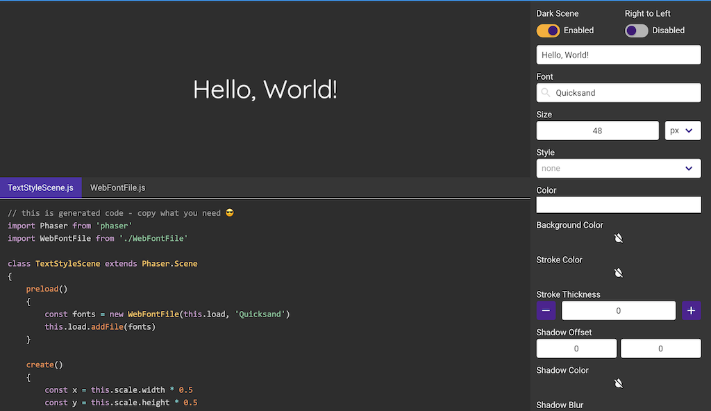 Text Styler For Phaser 3